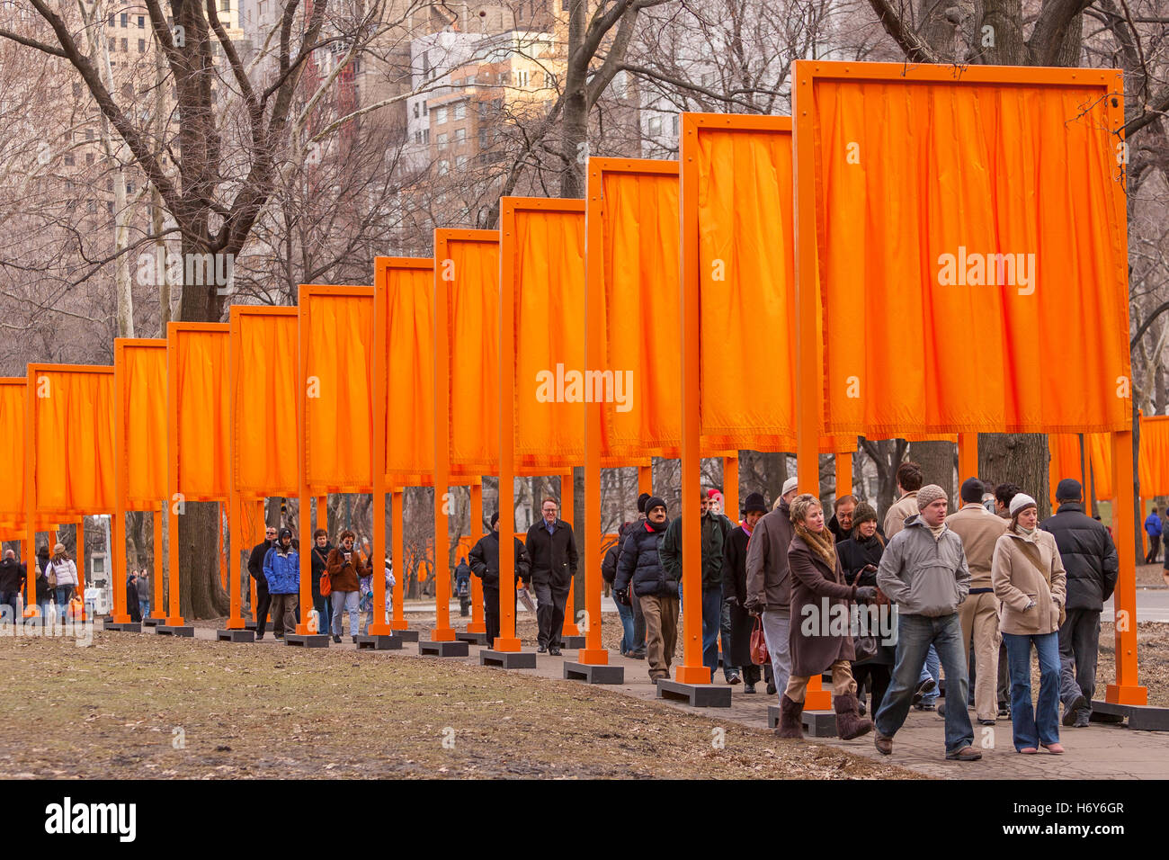 NEW YORK, NEW YORK, USA - "The Gates" public art installation in ...