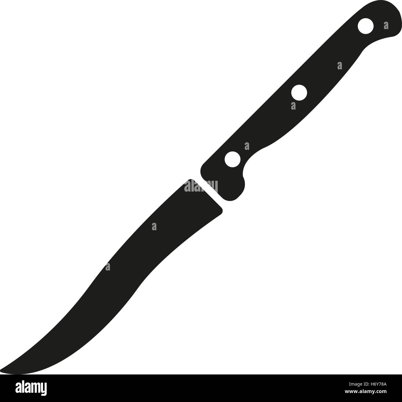 The knife for meat icon. Knife and chef, kitchen symbol.UI. Web. Logo ...