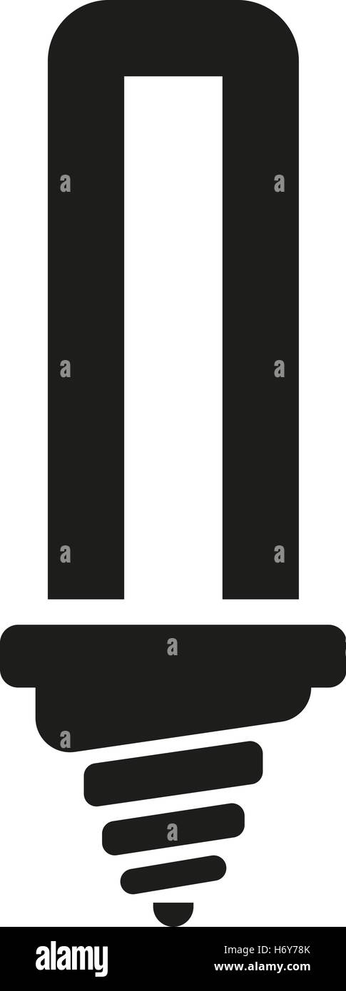 The fluorescent light bulb icon. Lamp and bulb, lightbulb symbol.UI ...