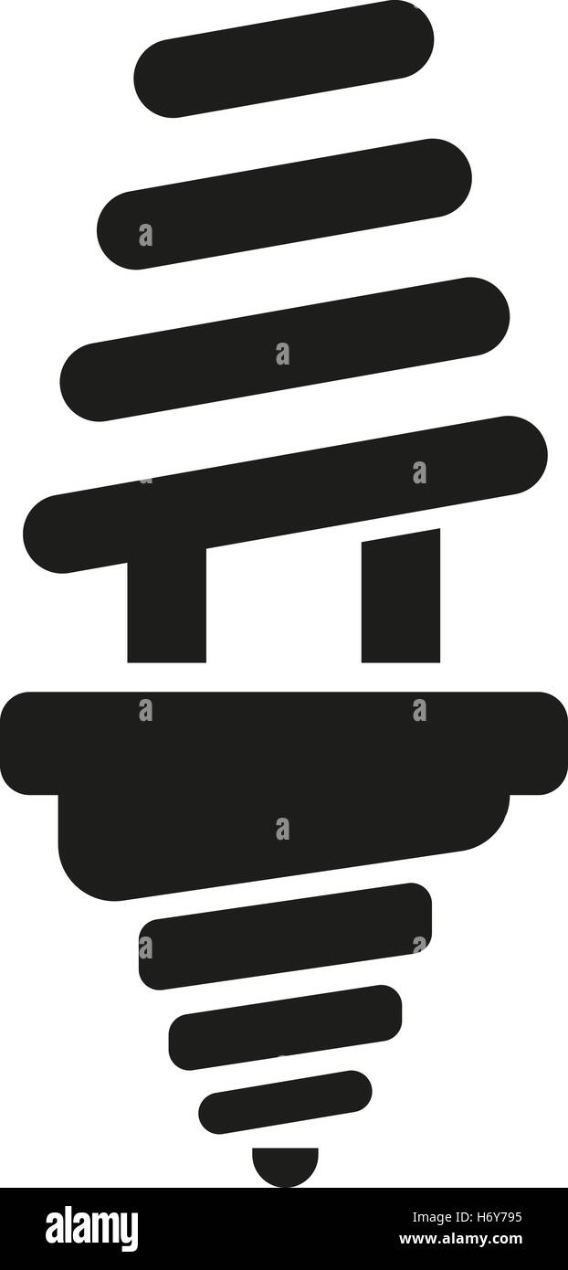 The fluorescent light bulb icon. Lamp and bulb, lightbulb symbol.UI ...