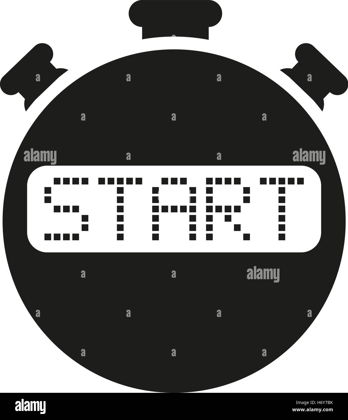 The start stopwatch icon. Clock and watch, timer, countdown symbol. UI ...