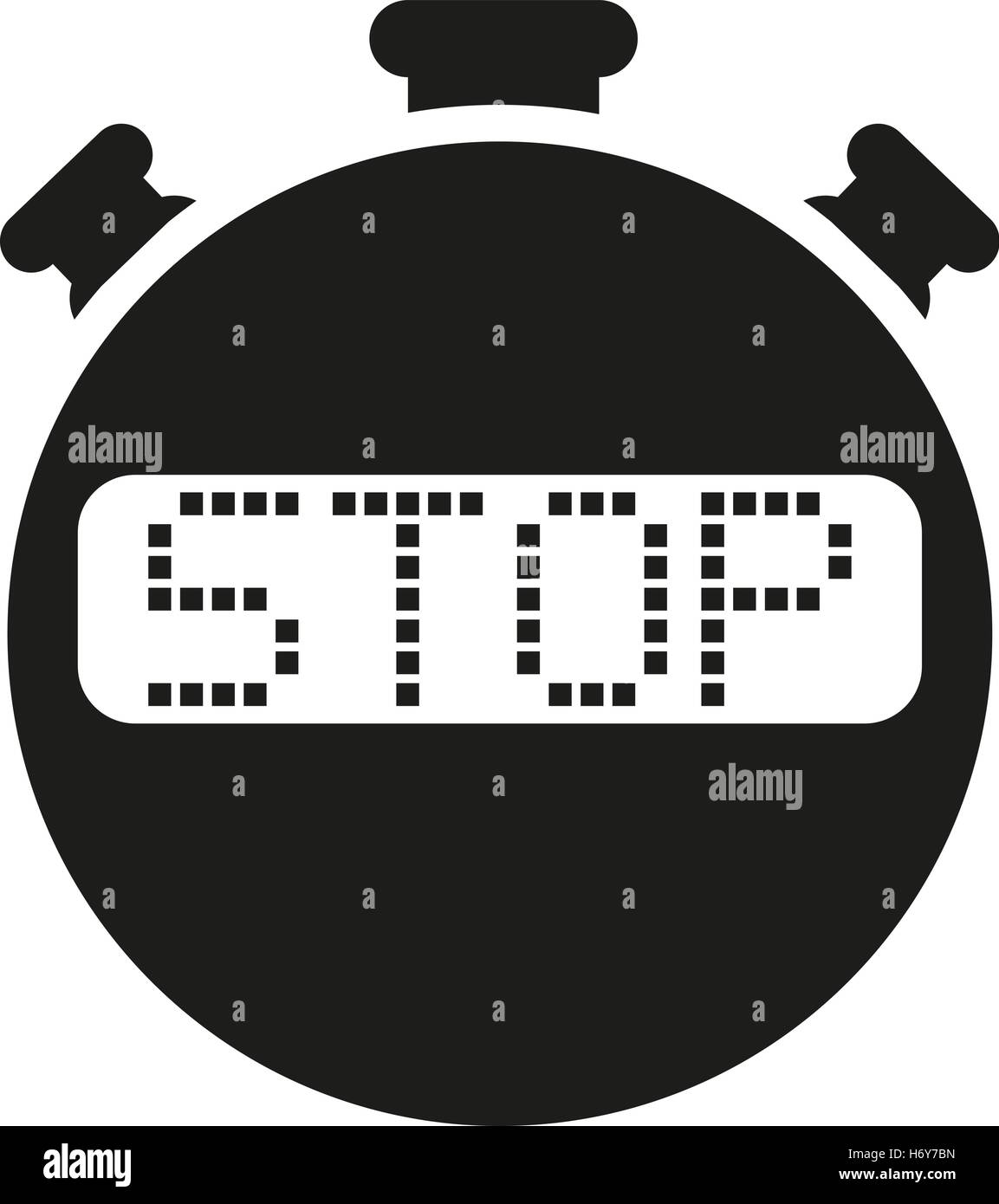 The stop stopwatch icon. Clock and watch, timer, countdown symbol. UI ...