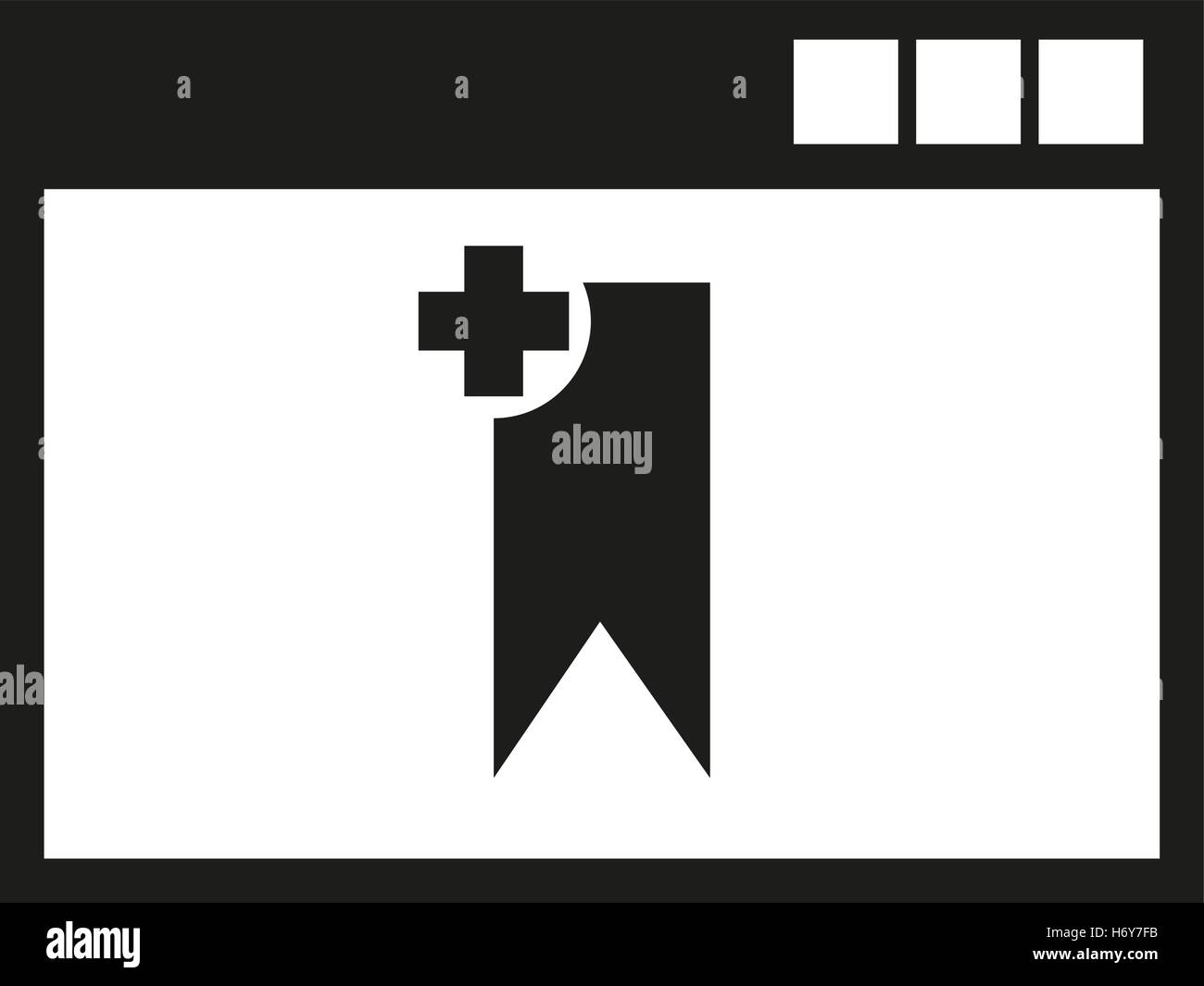 Bookmark browser icon. vector design. Bookmark browser symbol. web ...