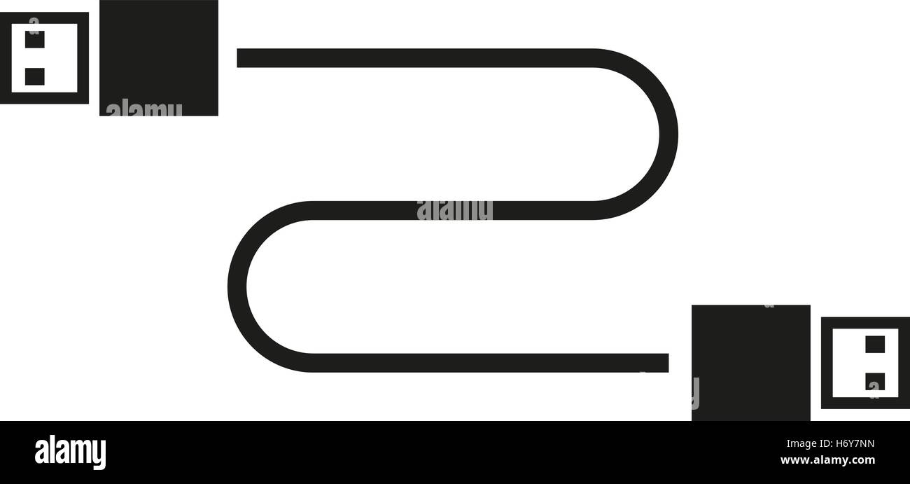 The cable usb icon. Transfer and connection, data symbol. UI. Web. Logo ...