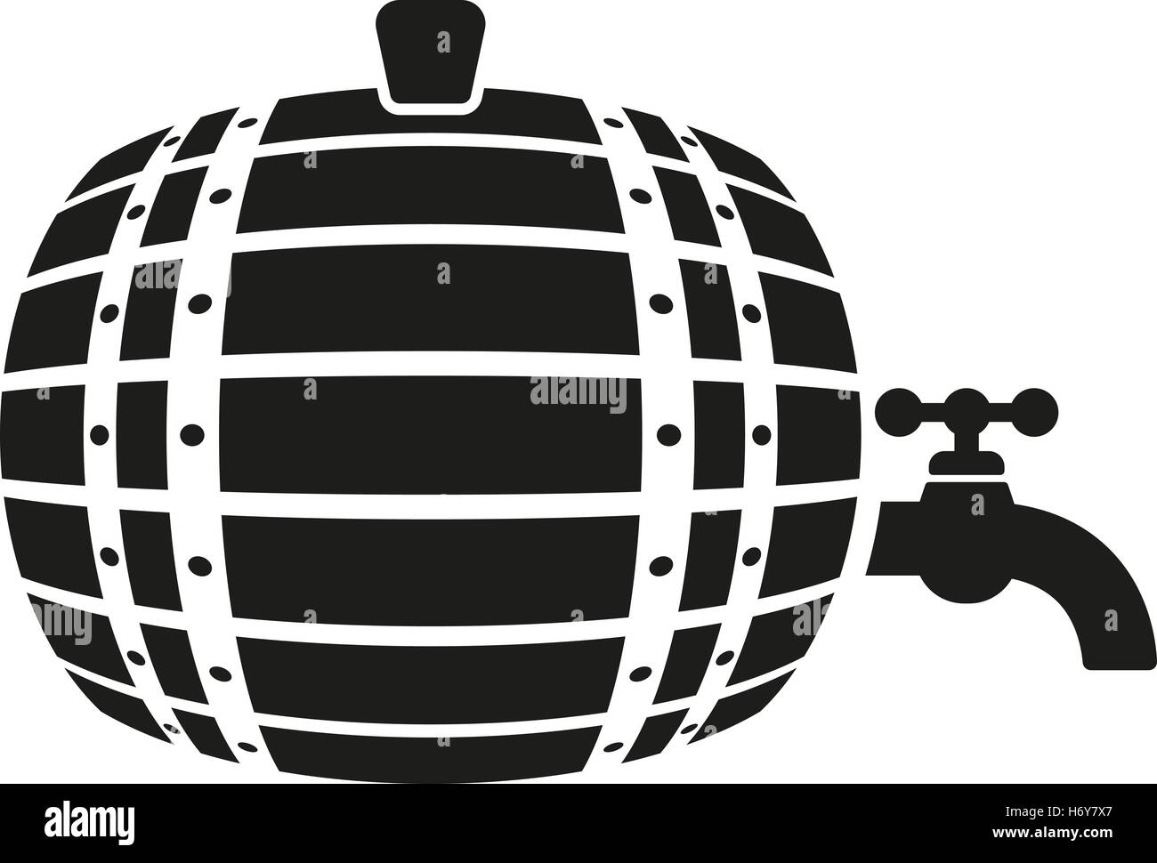 The Barrel icon. Cask and keg, beer symbol. UI. Web. Logo. Sign. Flat ...