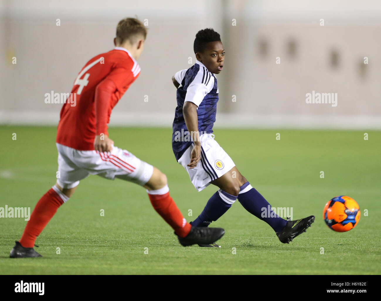 Scotland's Karamoko Dembele challenges Wales Keenan Patten during the ...