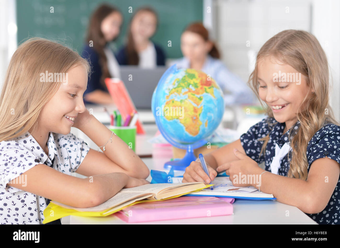 children at school in lessons Stock Photo - Alamy
