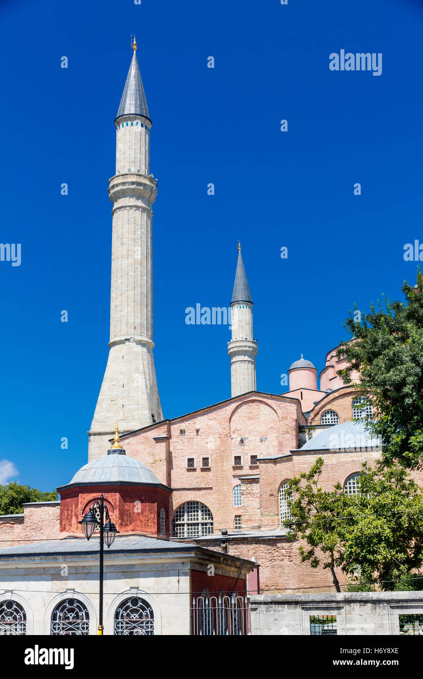 Sights of Turkey. Hagia Sophia in Istanbul. Famous Turkish monument ...