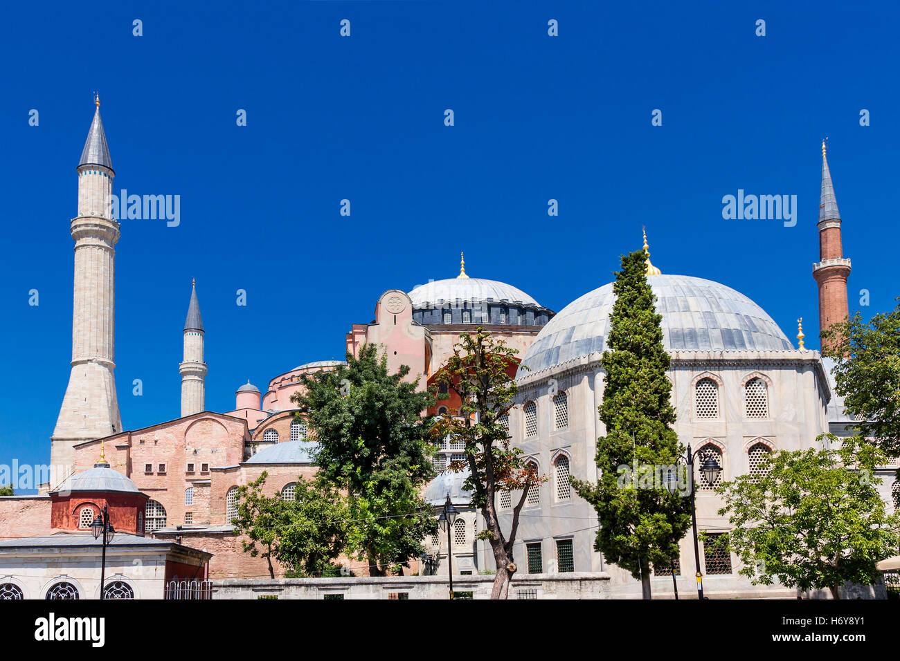 Sights of Turkey. Hagia Sophia in Istanbul. Famous Turkish monument ...