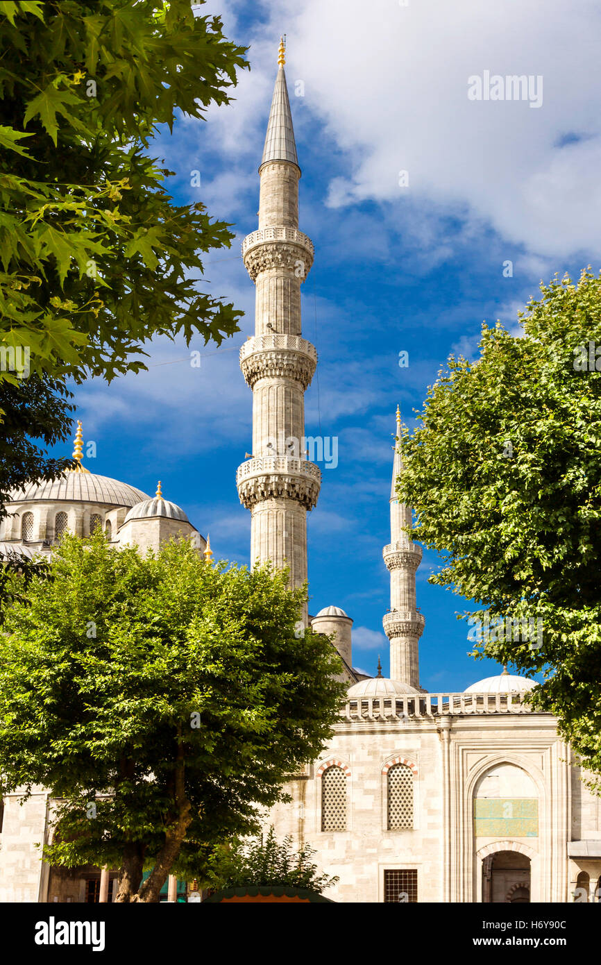 Sights of Turkey. Blue mosque in Istanbul. Famous Turkish monument ...