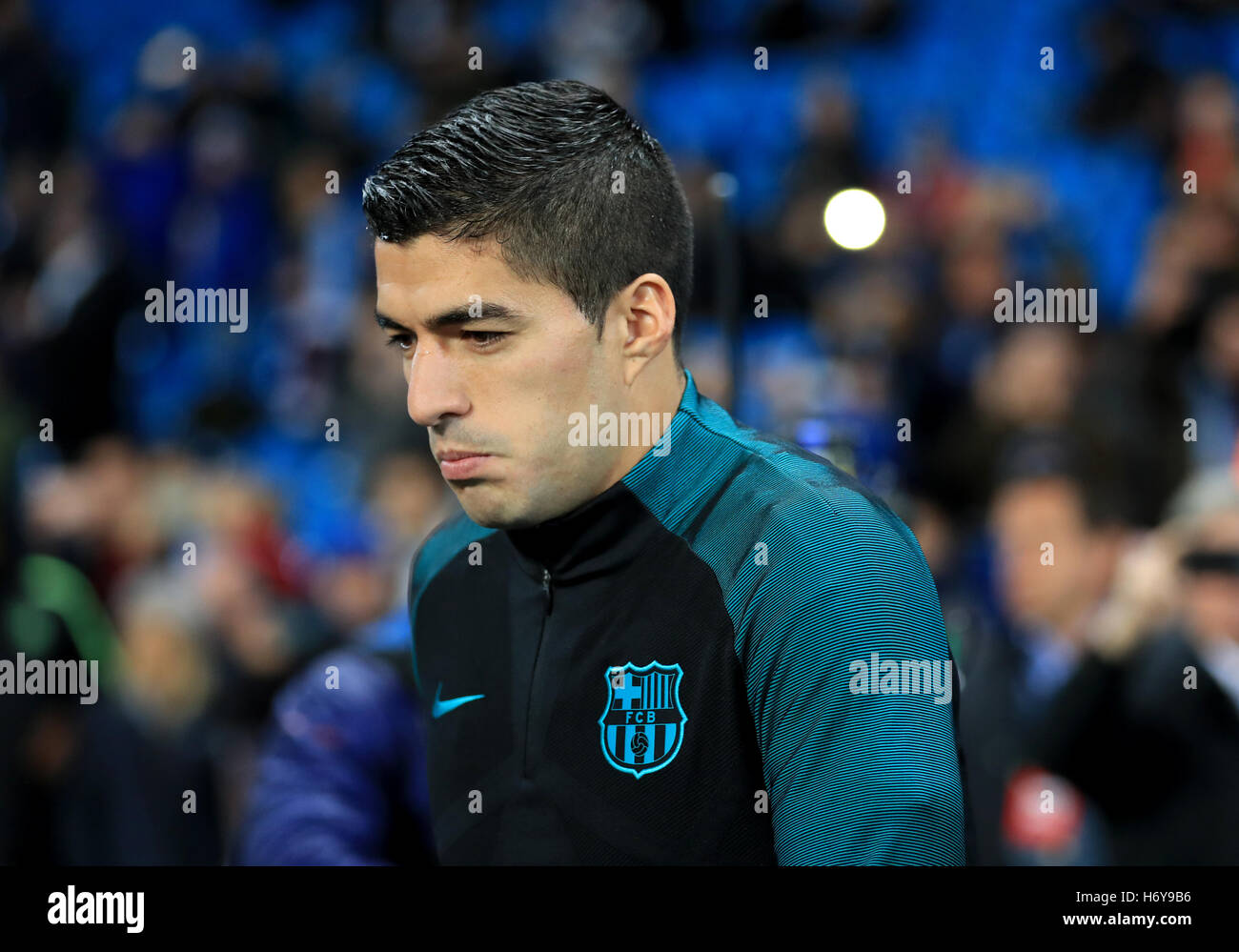 Barcelona's Luis Suarez before the UEFA Champions League match at the ...