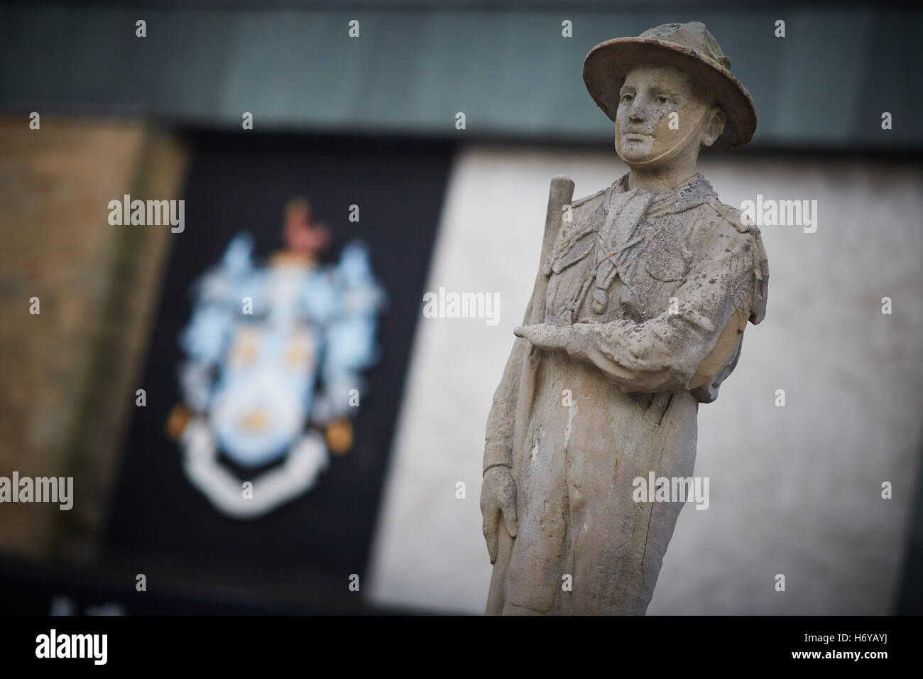 Nelson Lancashire Library scout statue Market Square pendle ...