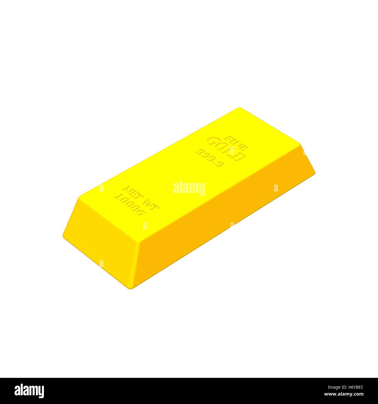 Gold bar.Isolated on white background.Vector colorful illustration ...