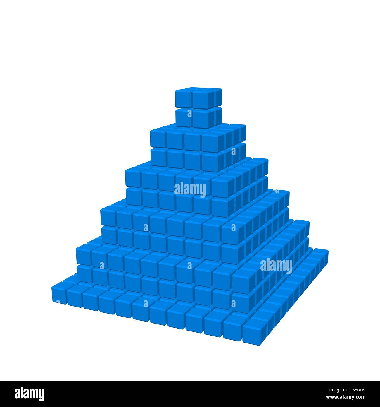 3d pixel pyramid.Isolated on white background.Vector illustration Stock ...