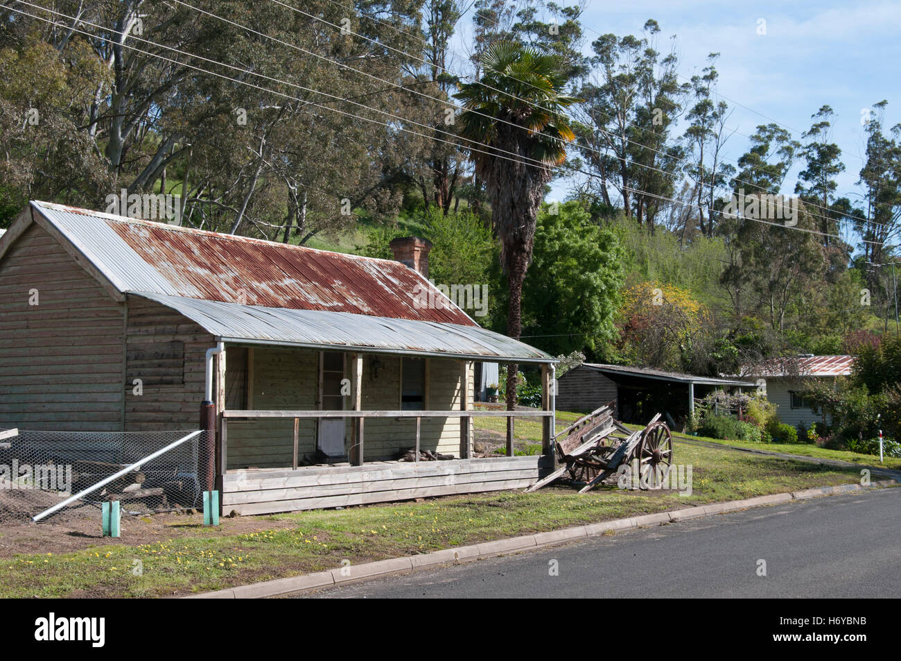 Main street of Harrow in the Wimmera region, the oldest inland town in ...