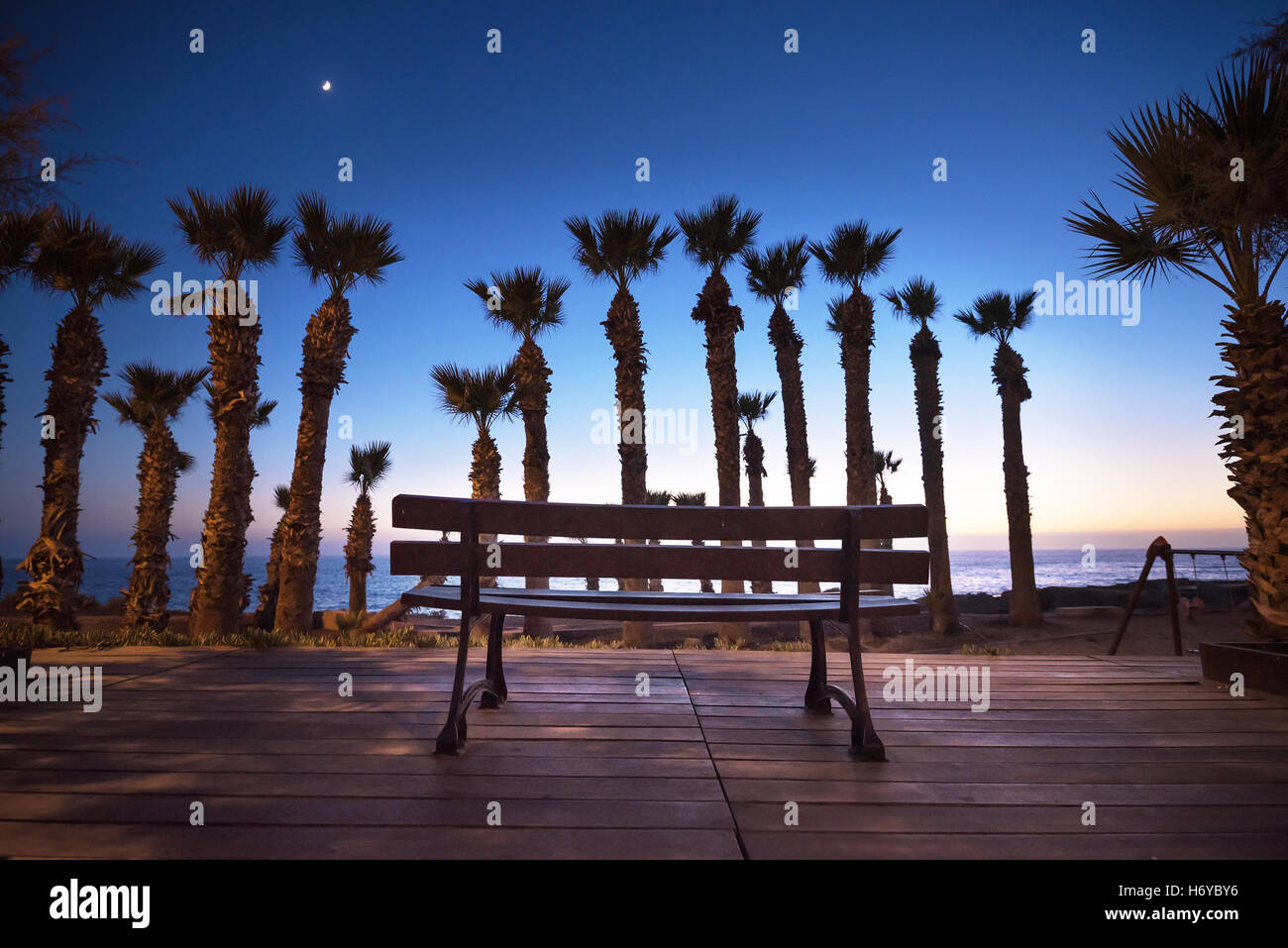 Silhouette people sitting bench sky sunset bench hi-res stock ...