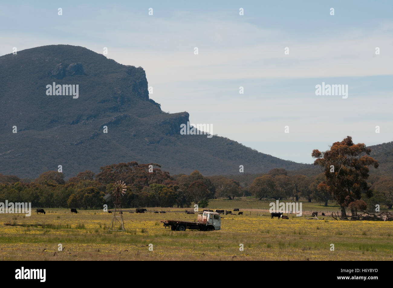 Mt Sturgeon in the Southern Grampians of western Victoria Stock Photo ...