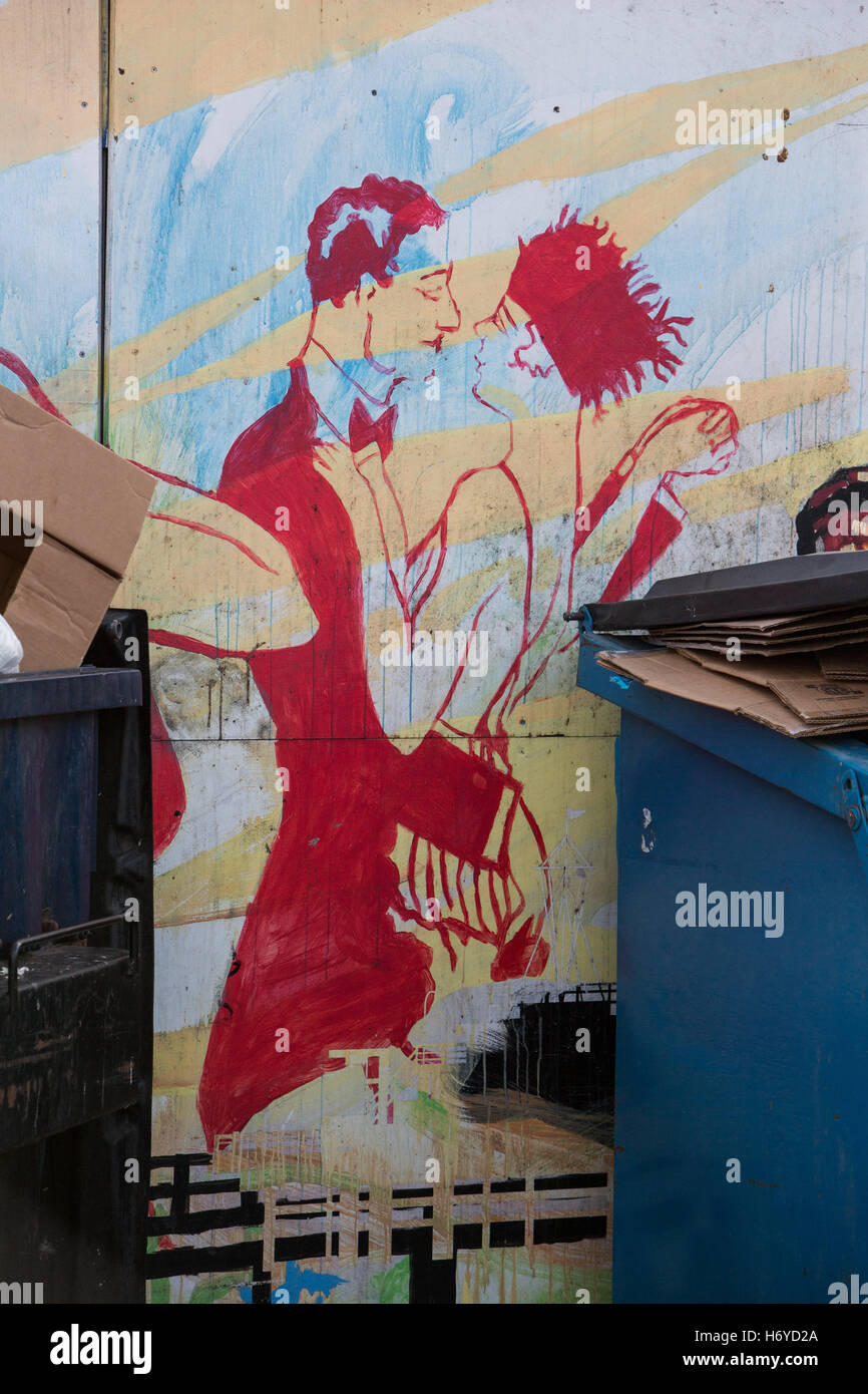 Graffiti that is a throwback to the 1920's Stock Photo - Alamy