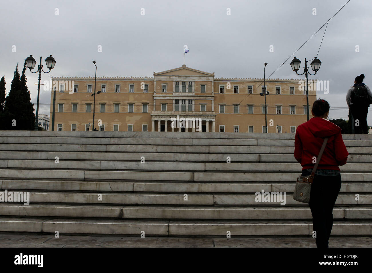 Rainy day in Athens Greece Stock Photo - Alamy