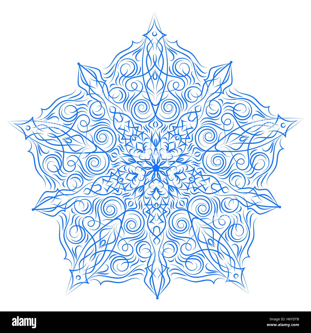 Hand-drawn christmas lace frame, mandala Stock Vector Image & Art - Alamy