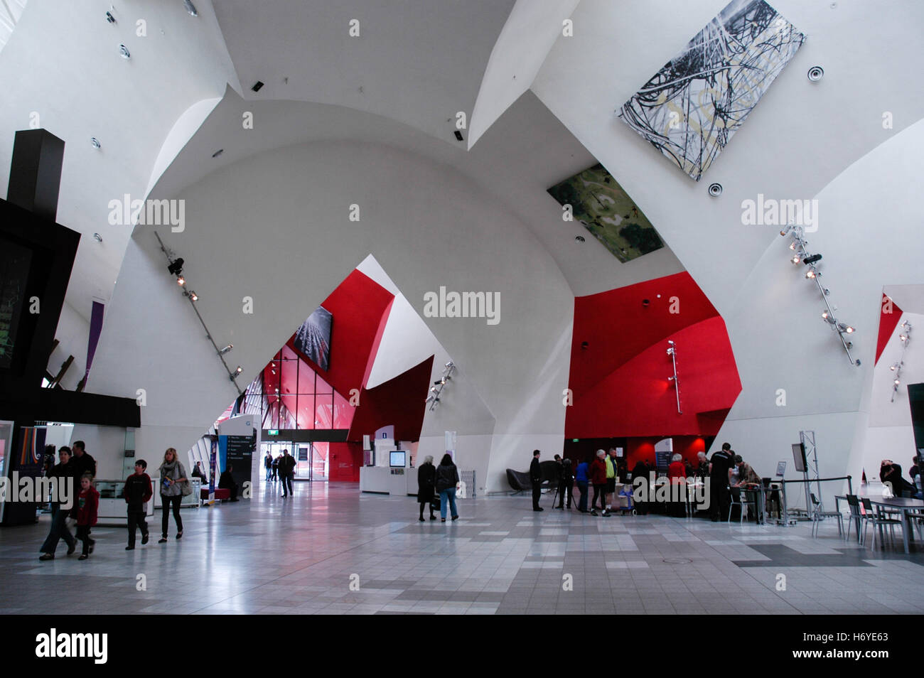 striking architectural features and design of the museum hall. national ...
