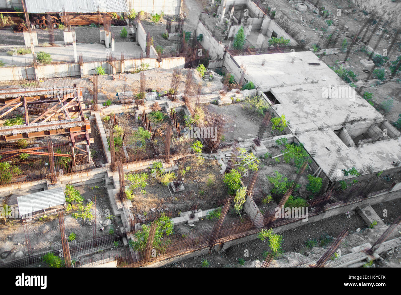 Color image of a construction site, pictured from above Stock Photo - Alamy