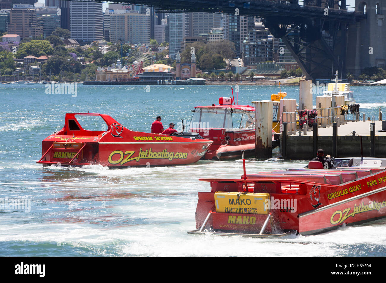 Oz jet speed jetboating on Sydney harbour at circular quay,Sydney ...