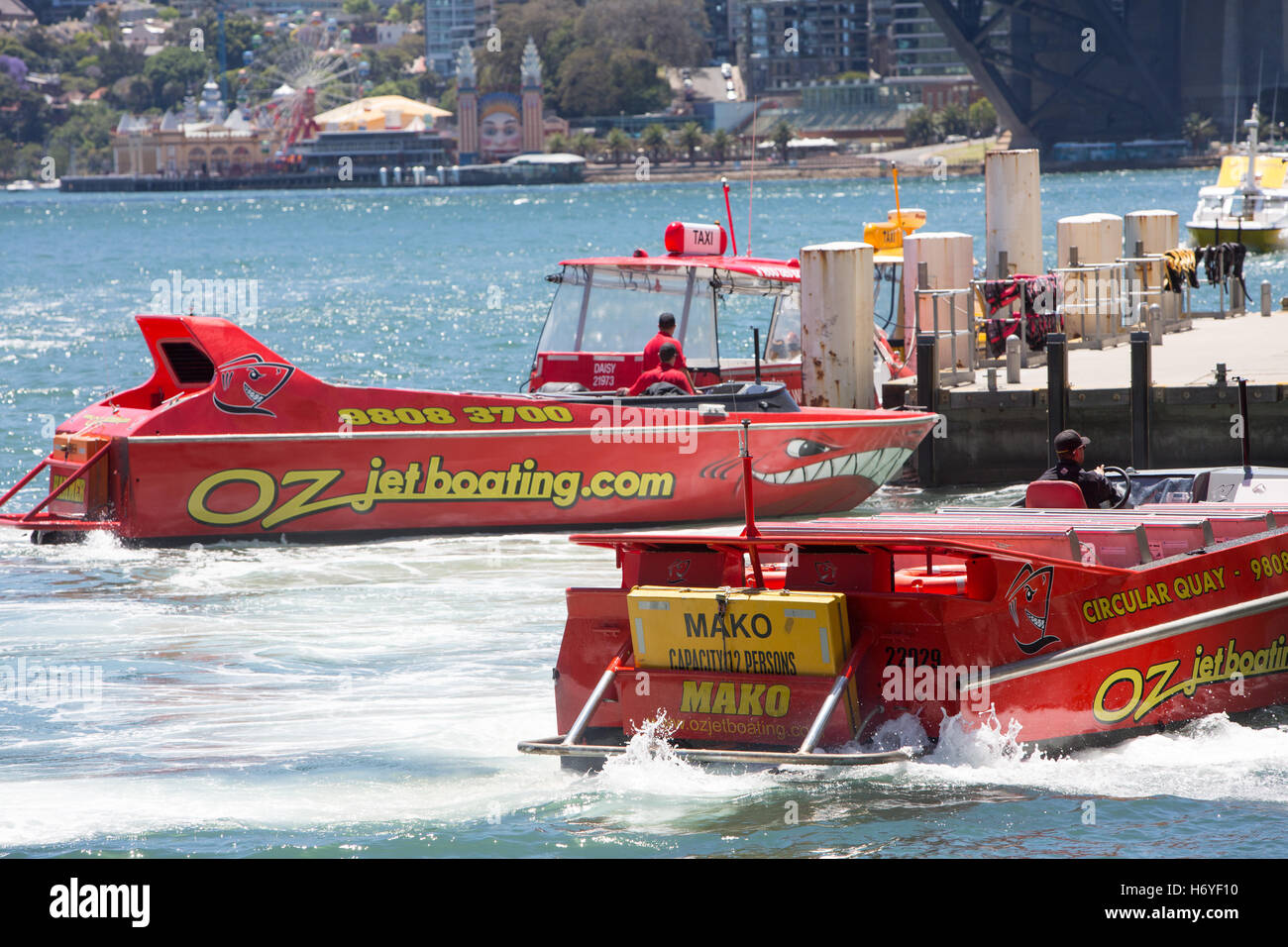 Oz jet speed jetboating on Sydney harbour at circular quay,Sydney ...