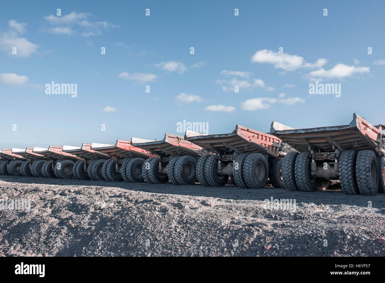 Dump trucks row High Resolution Stock Photography and Images - Alamy
