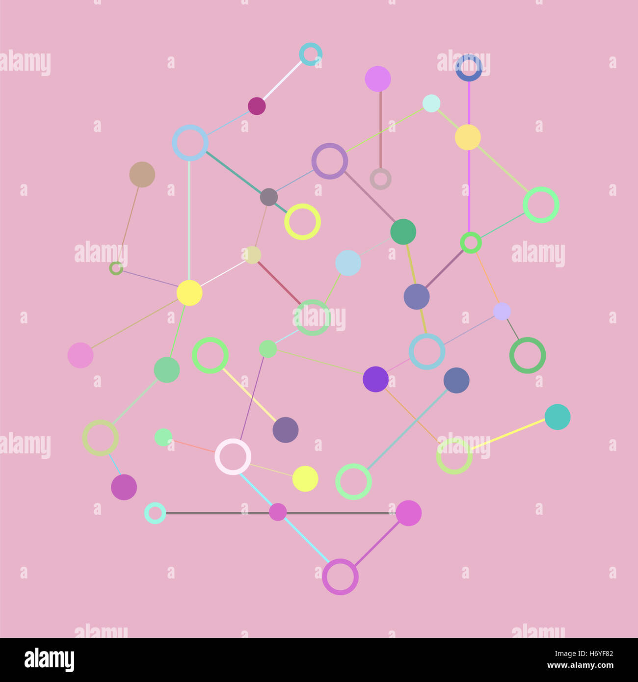 Social Network Graphic Concept. Abstract Background with Dots Array and Lines. Geometric Modern ...