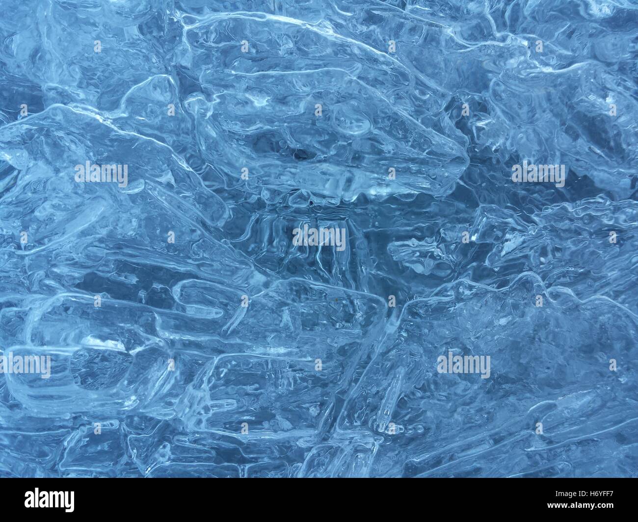 beautiful fresh water blue ice background in northern wilderness Stock ...
