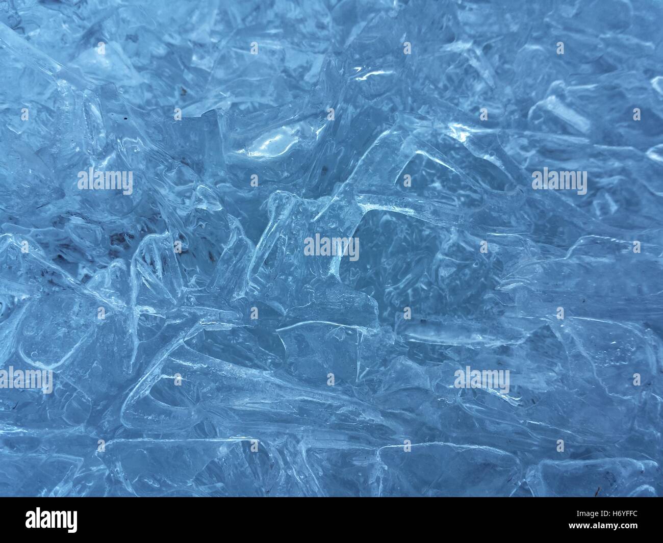 beautiful fresh water blue ice background in northern wilderness Stock ...