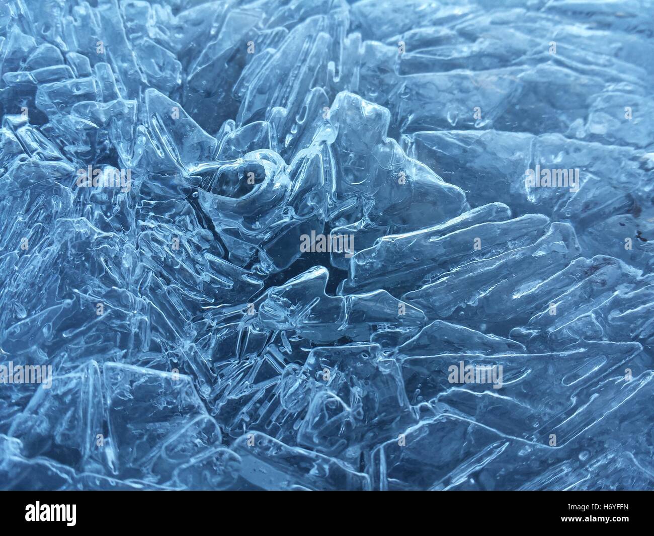 beautiful fresh water blue ice background in northern wilderness Stock ...