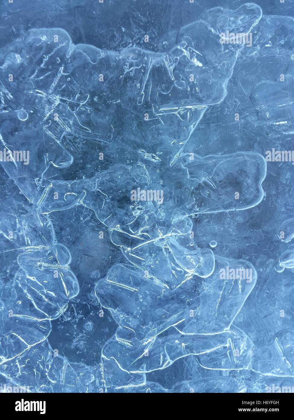 beautiful fresh water blue ice background in northern wilderness Stock ...