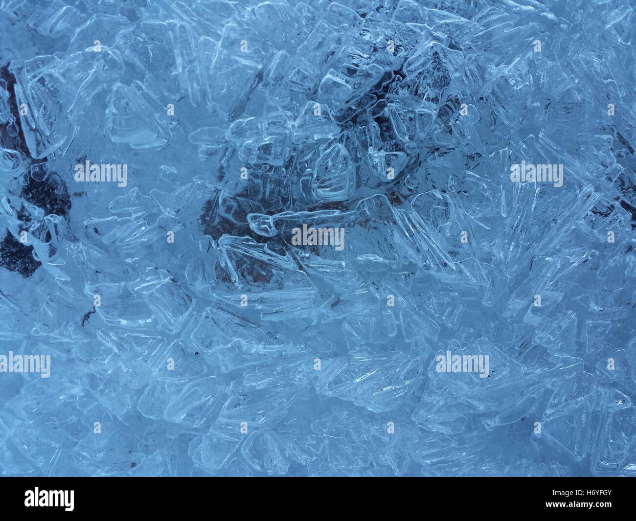 beautiful fresh water blue ice background in northern wilderness Stock ...