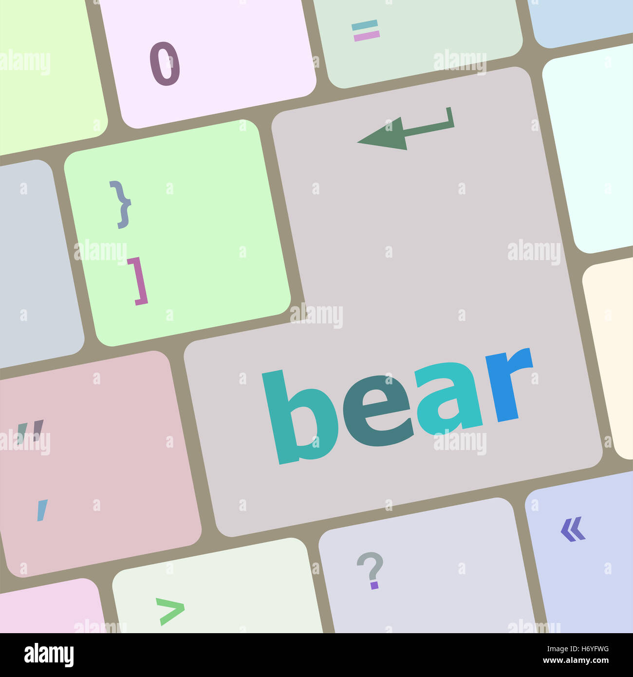 bear word on keyboard key, notebook computer button Stock Photo - Alamy