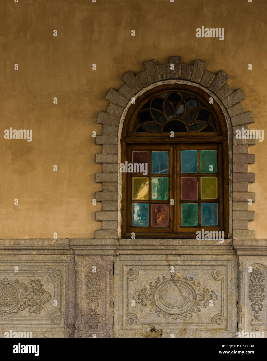 colorful old window Stock Photo - Alamy