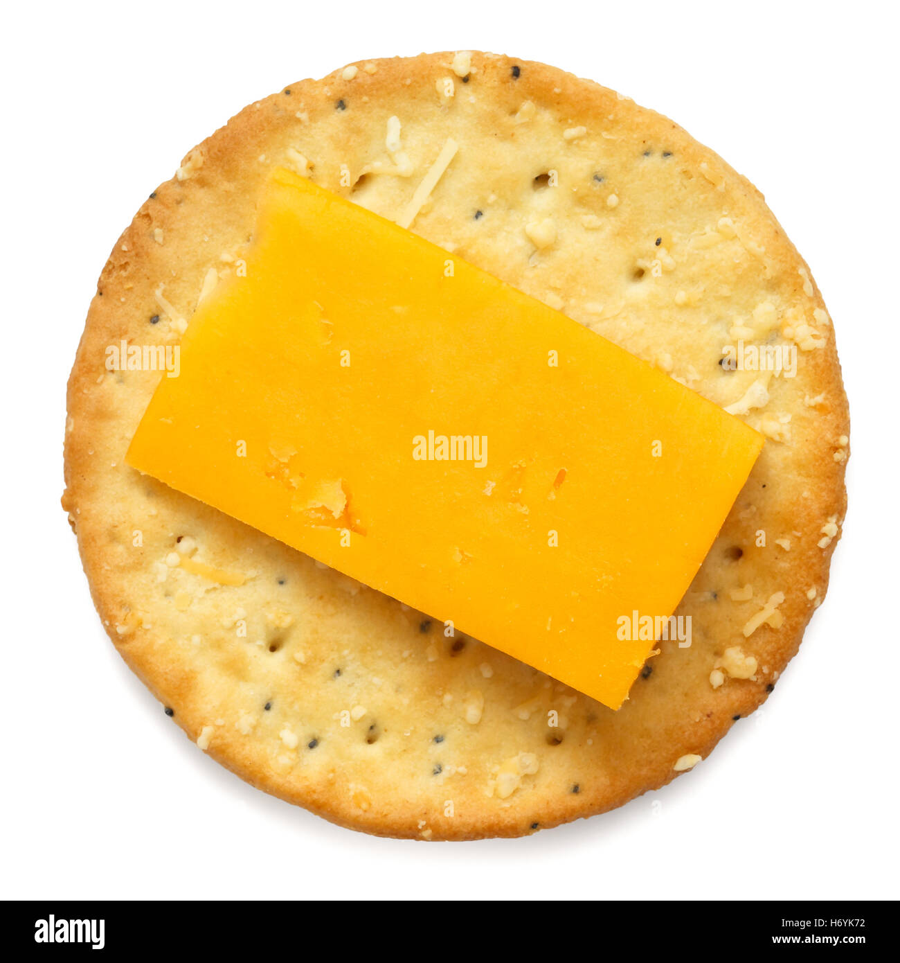 Crispy round cheese cracker from above. With cheddar Stock Photo - Alamy