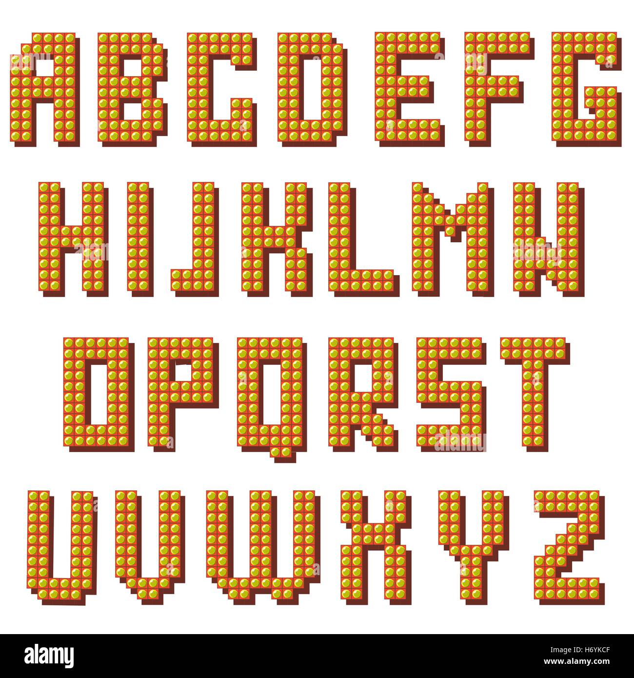 Light Alphabet . Glass Bulb Letters Stock Vector Image & Art - Alamy