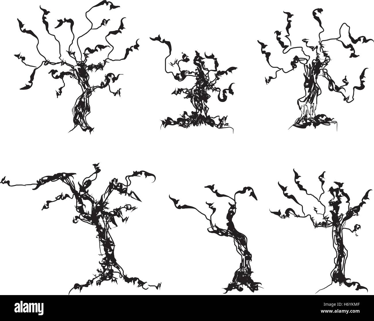 Dead Tree Vector Illustrations Cartoon Stock Vector Image & Art - Alamy
