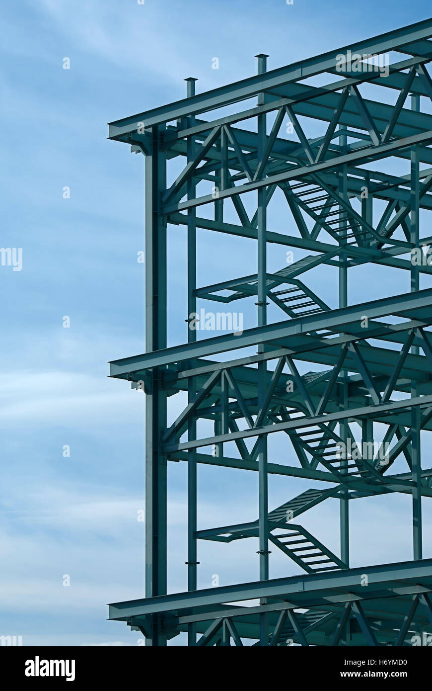 Steel construction frame of a convention center building Stock Photo ...