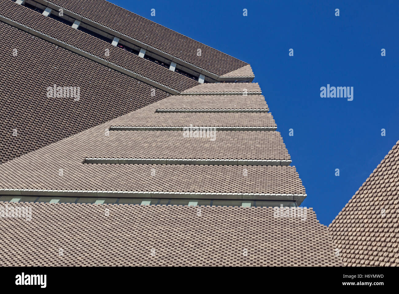 London, Southwark A sectional view of The Switch House pyramid tower ...