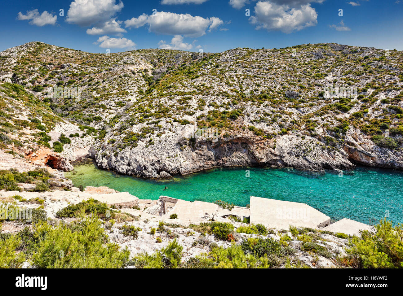 Porto Roxa in Zakynthos island, Greece Stock Photo - Alamy
