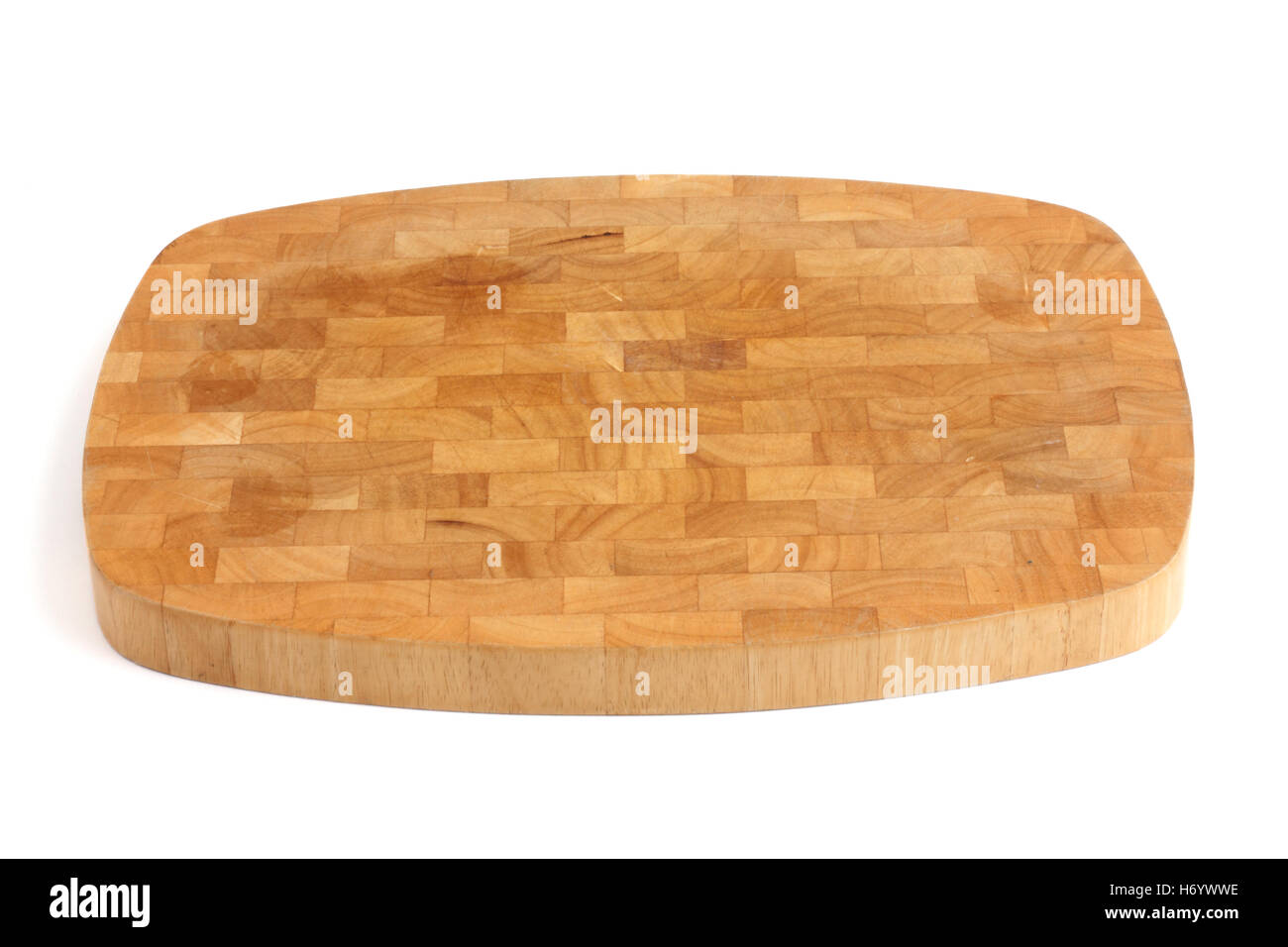Traditional thick chopping board with nothing on Stock Photo - Alamy