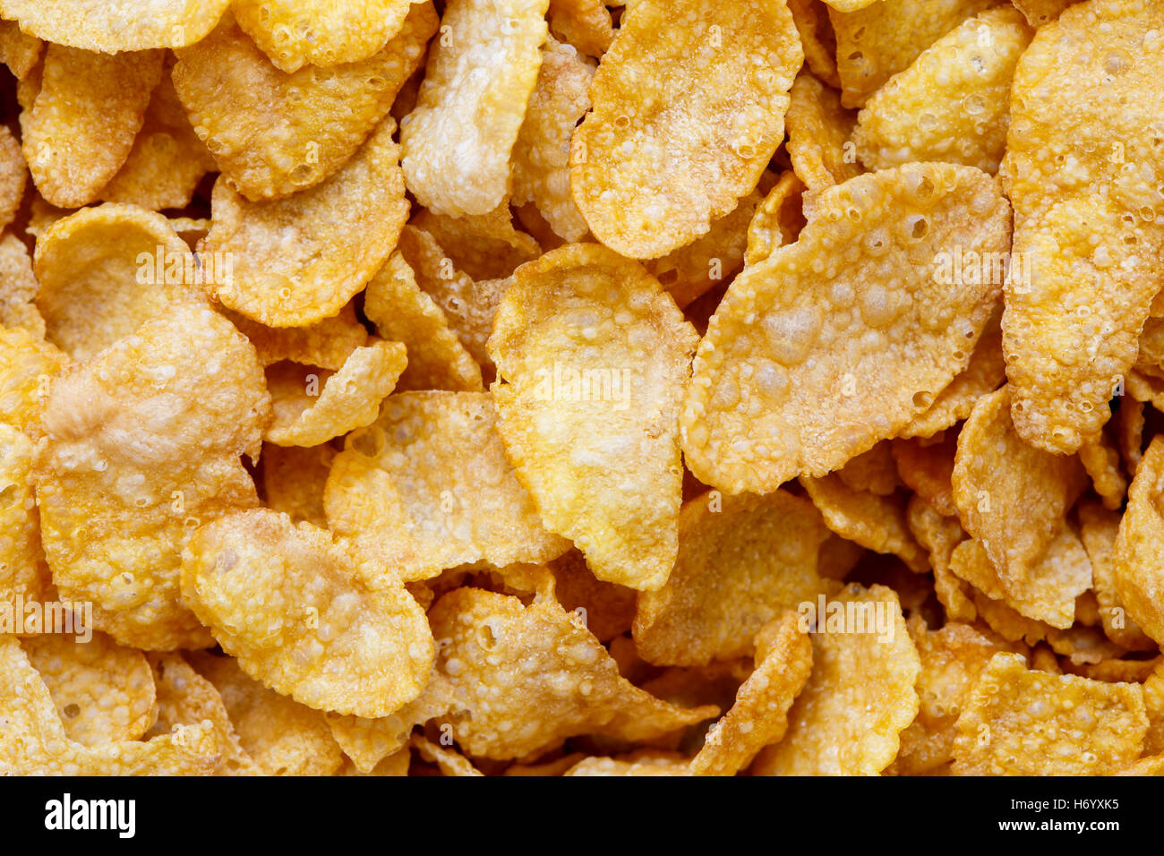 Background of dry cornflakes from above Stock Photo - Alamy