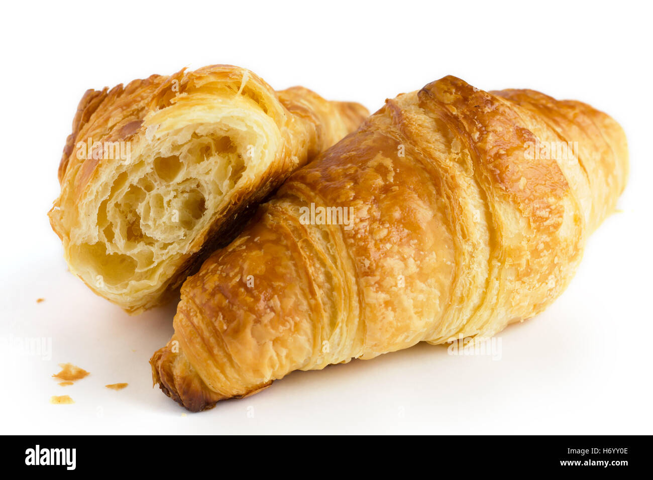 Croissant broken butter hi-res stock photography and images - Alamy
