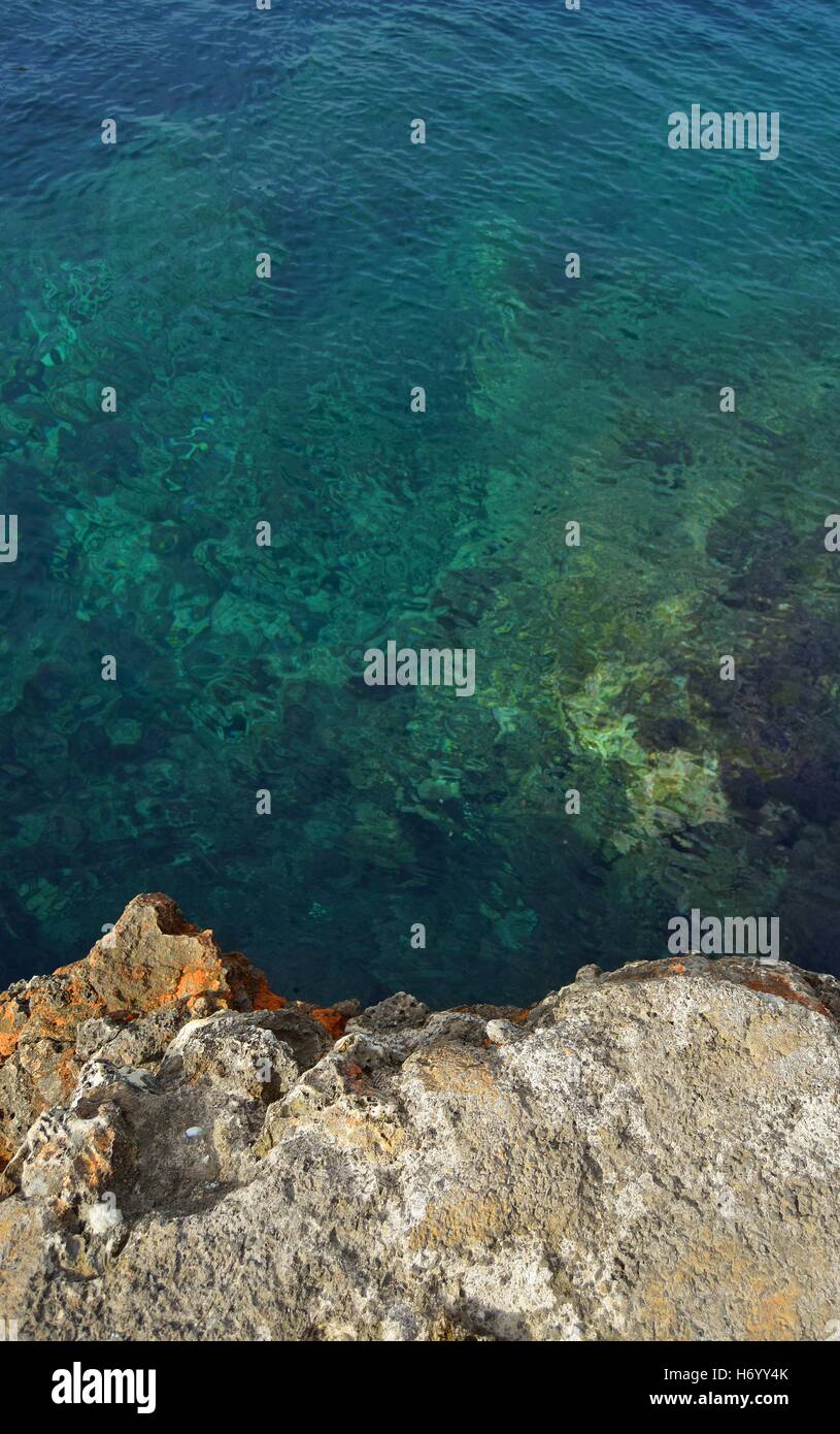 Beautiful Mediterranean Ocean Stock Photo - Alamy