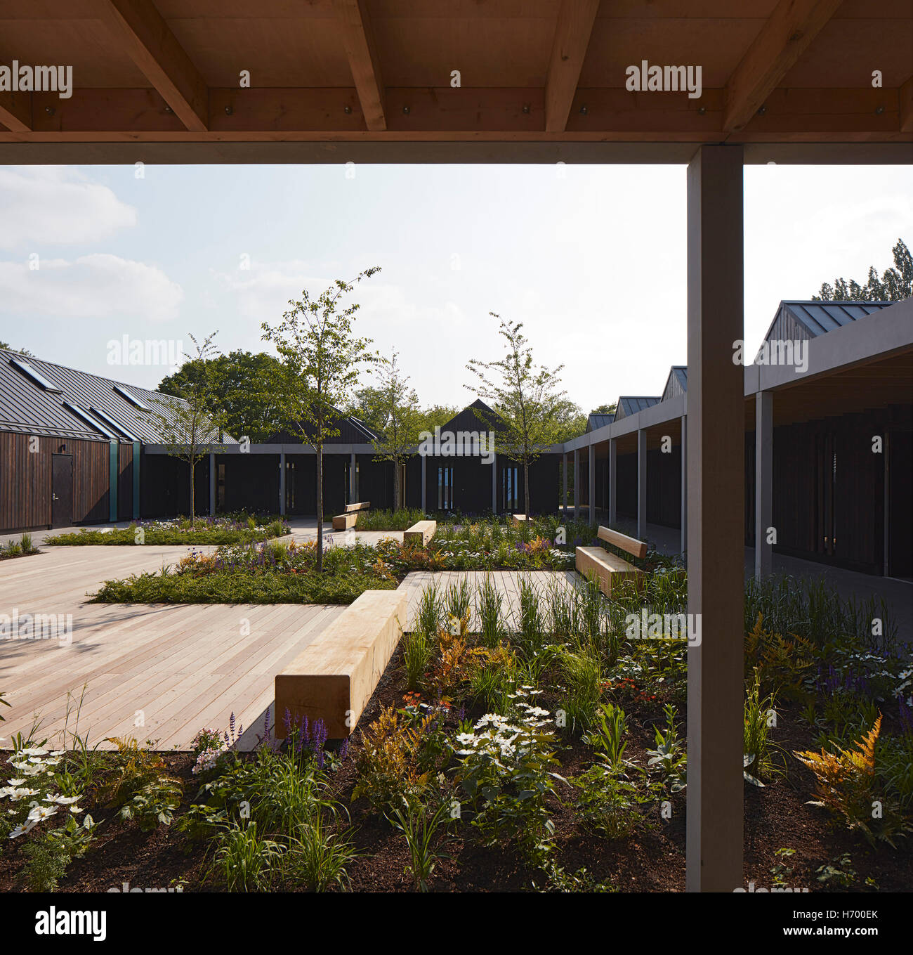 The cloister around the main Sangha communal courtyard. Vajrasana ...