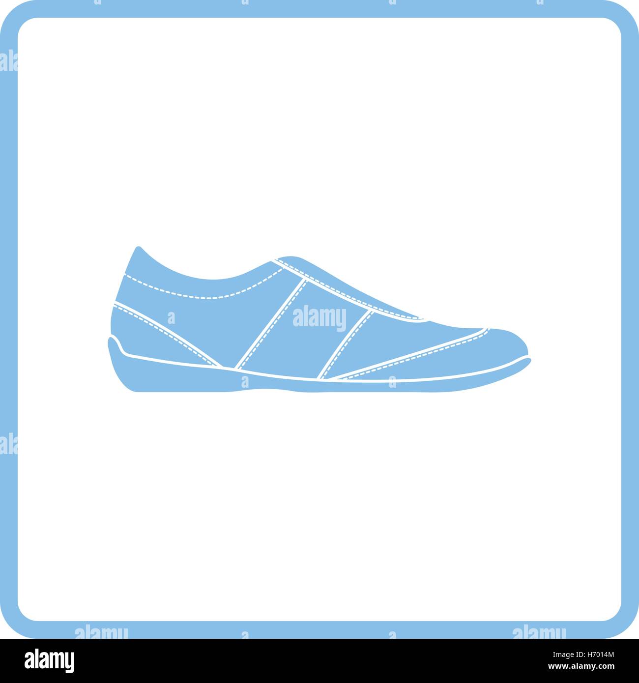 Man casual shoe icon. Blue frame design. Vector illustration Stock ...