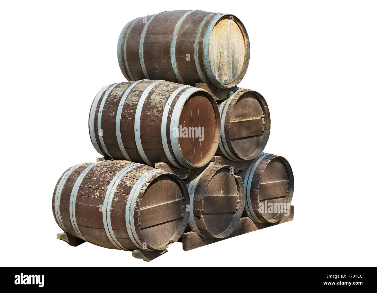 wine barrel on white background Stock Photo - Alamy